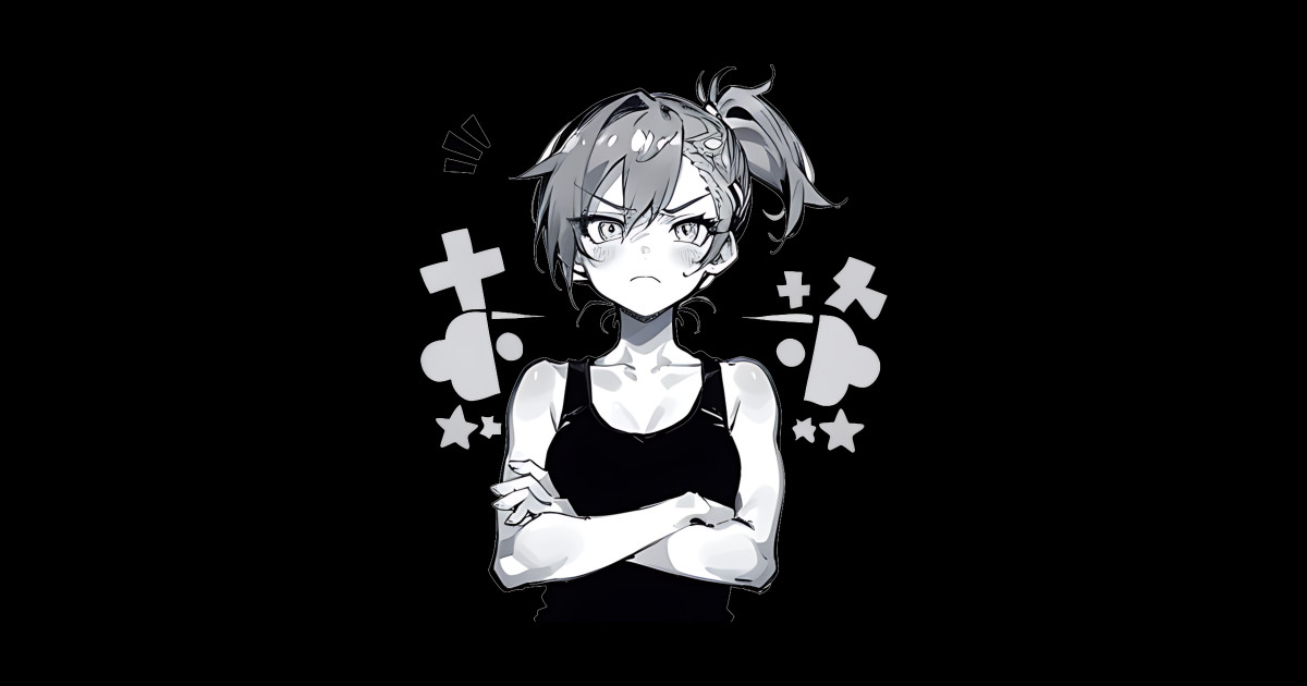 Cute Angry Anime Girl Anime Girls T Shirt Teepublic