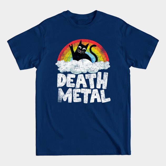 Funny Death Metal Cat Gift Rainbow Heavy Metal - Death Metal - T-Shirt ...