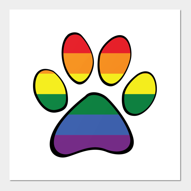 Gay Pride Paw - Gay Pride - Posters and Art Prints | TeePublic