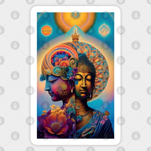 Buddha and Brahman - Buddha - Sticker | TeePublic