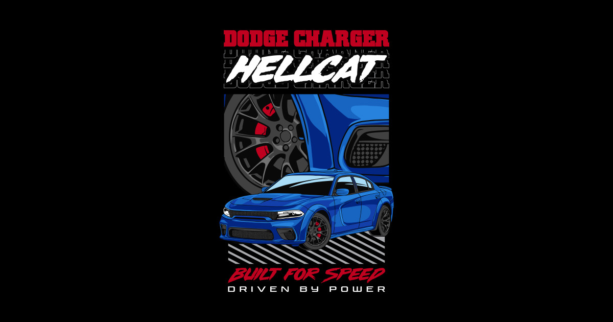 Charger SRT Hellcat Car - Charger Srt Hellcat Car - Sticker | TeePublic