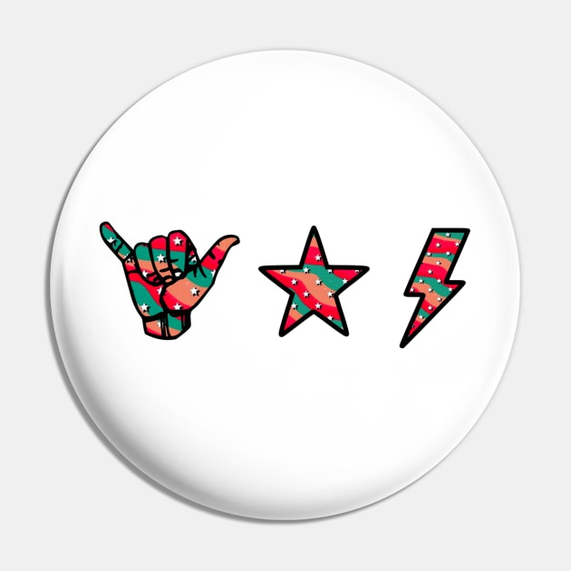 VSCO shaka hand, star & lightning sticker pack - Aesthetic - Pin ...