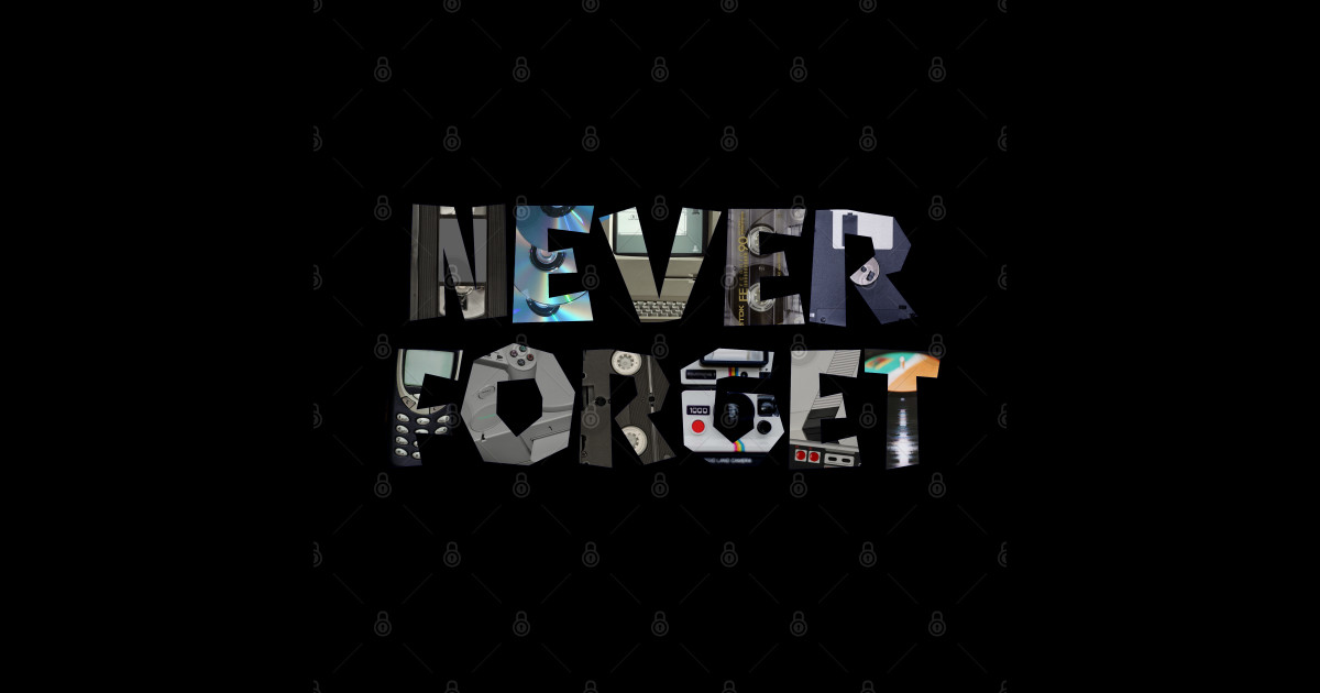 Never Forget 90's 2000's nostalgia outdated technology - Vhs - Sticker ...