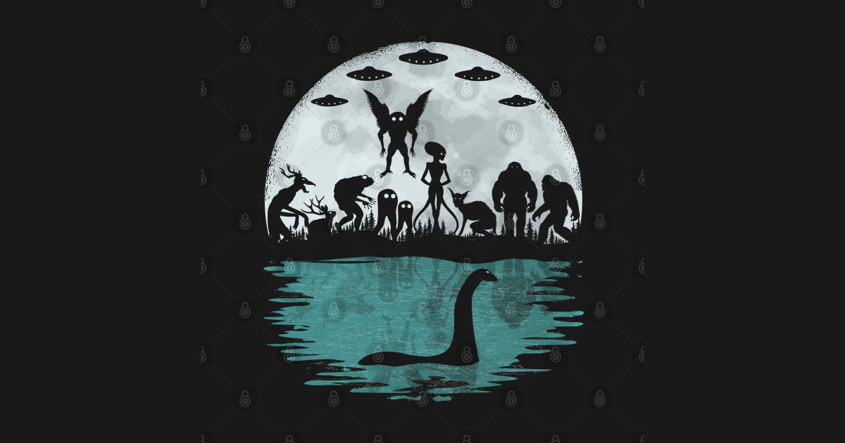 Cryptid Bigfoot And Aliens - Aliens - T-Shirt | TeePublic