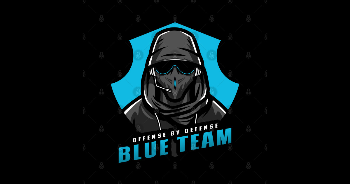 Blue Team | Hacker Design - Blue Team - Sticker | TeePublic