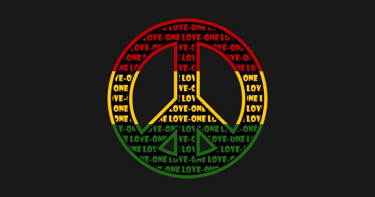 Rasta Peace Sign - Rasta Peace Sign - Sticker | TeePublic