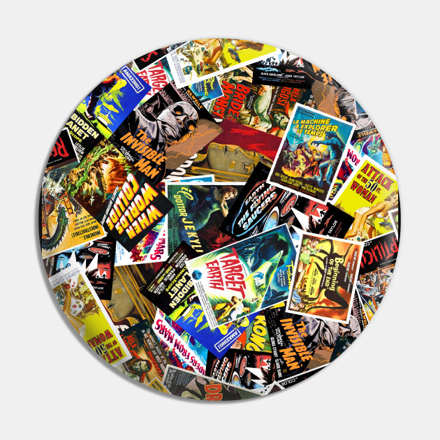 Vintage Movie Poster Collage #1 - Vintage Movies - Pin | TeePublic