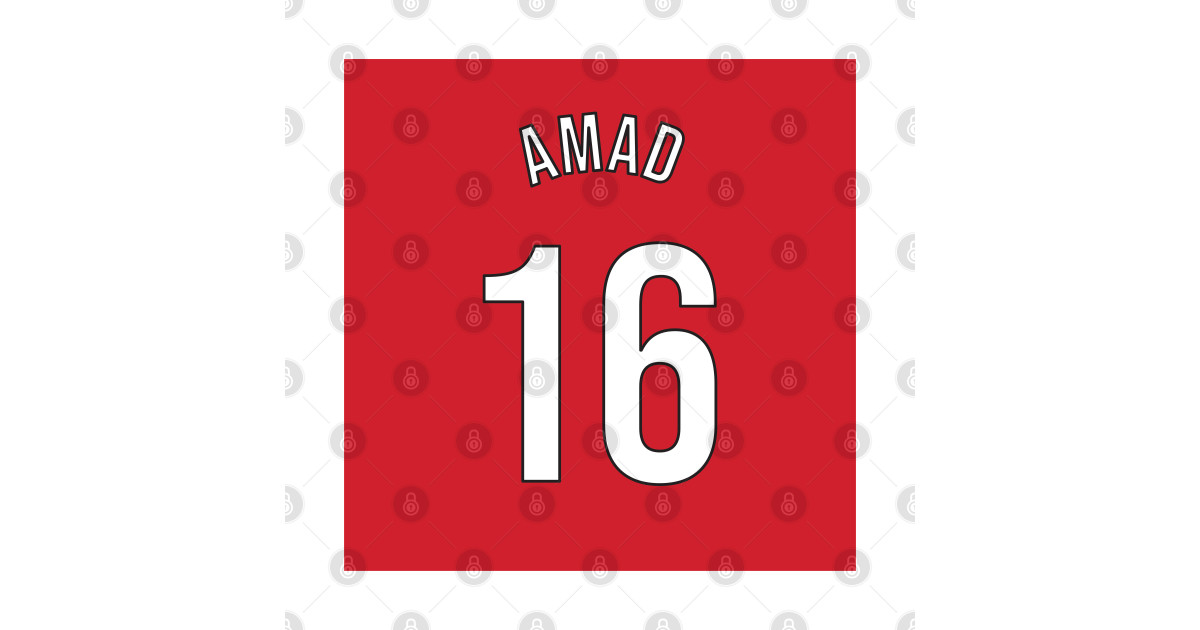 Amad 16 Home Kit - 22/23 Season - Amad Diallo - T-Shirt | TeePublic