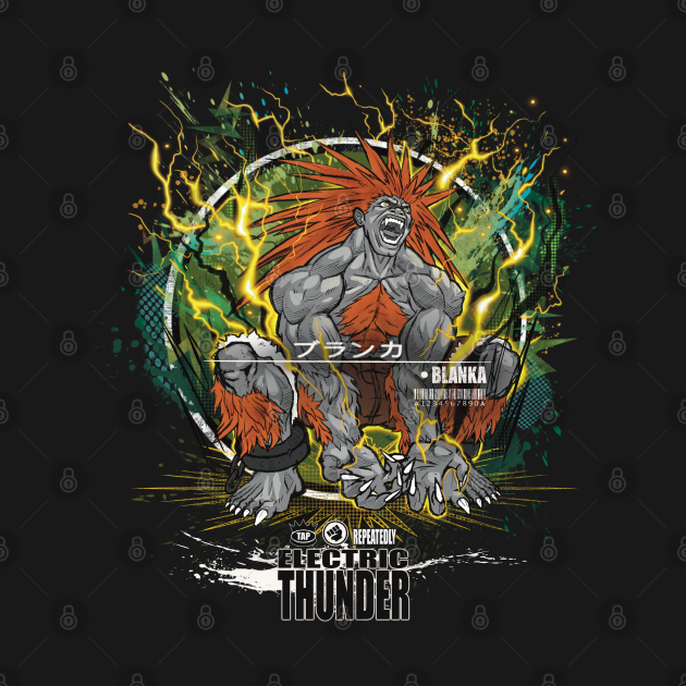 BLANKA: ELECTRIC THUNDER - Street Fighter - T-Shirt | TeePublic