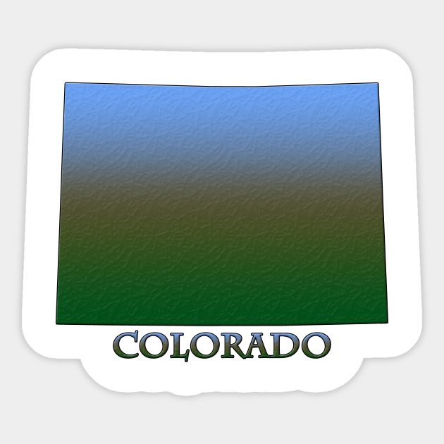 Colorado State Outline - Colorado - Sticker | TeePublic
