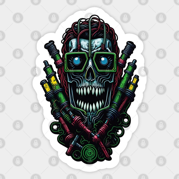 Cyborg Heads - Cyborg Heads - Sticker | TeePublic
