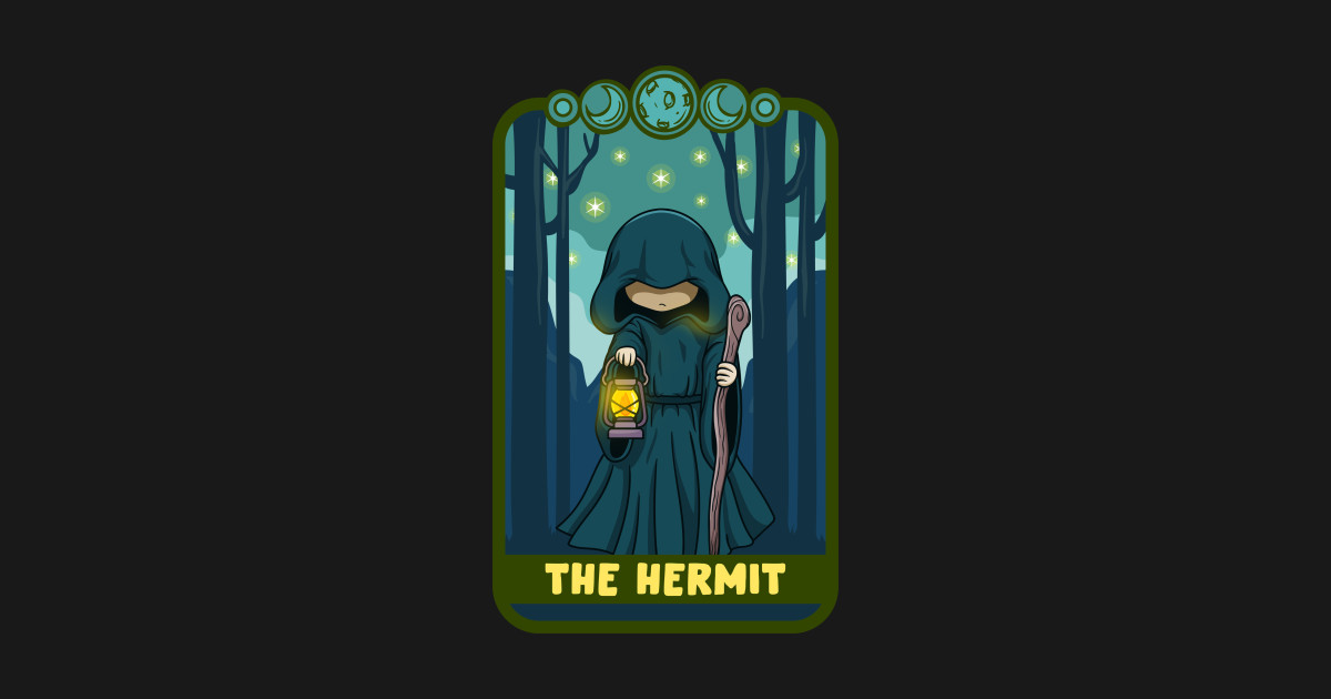 The Hermit - Cute Kawaii Anime Tarot Card T-Shirt - Pentagram - T-Shirt ...