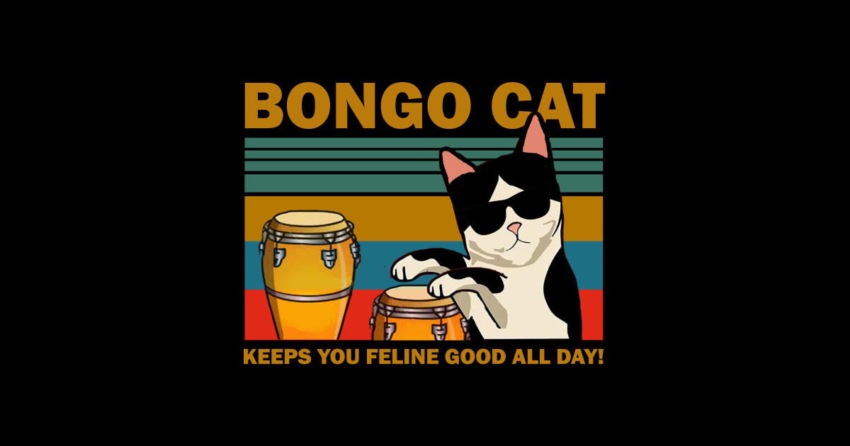 Bongo Cat - Bongo Cat - Sticker | TeePublic