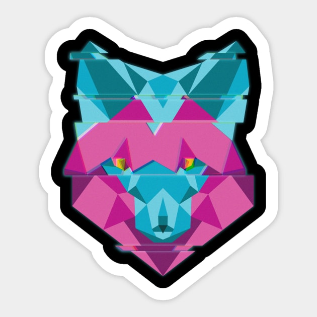 Fox (WILD GLITCH) - Fox - Sticker | TeePublic