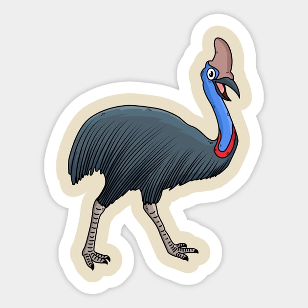 Happy cassowary bird cartoon illustration - Happy Cassowary Bird ...