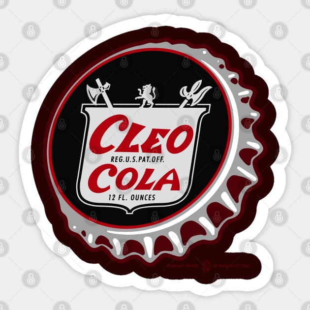 Vintage Cleo Cola Bottlecap - Retro Vintage Aesthetic - Sticker | TeePublic