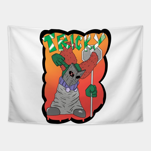 another Tricky fnf mod character graffiti - Fnf Tricky - Tapestry ...