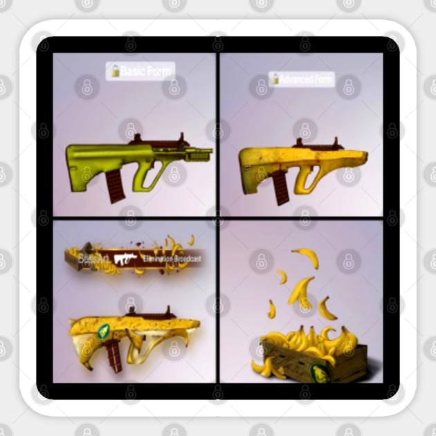 Fortnite Banana Weapon Skins - Fortnight - Sticker | TeePublic