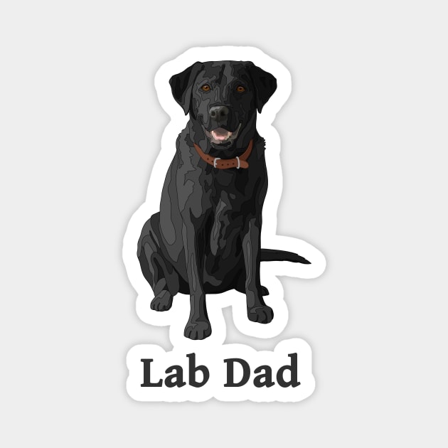 Lab Dad Black Labrador Retriever - Dogs - Magnet | TeePublic