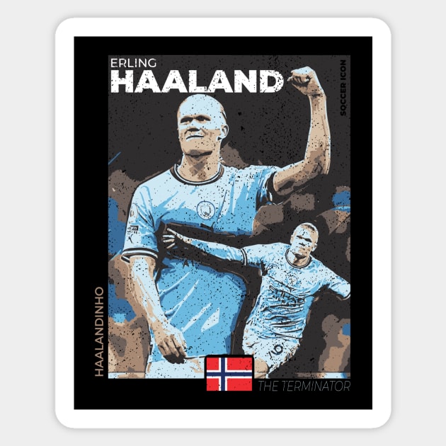 Haaland - Street Art - Soccer Icons - Haaland - Sticker | TeePublic