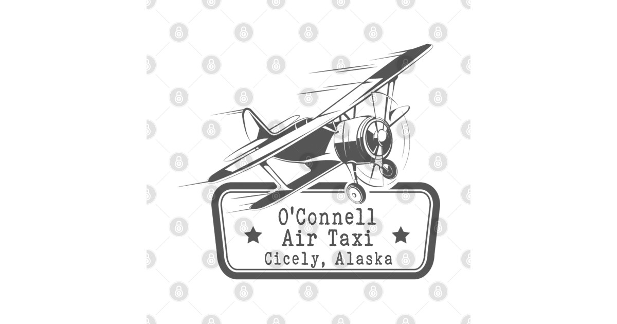 O'Connell Air Taxi Northern Exposure Cicely Alaska - Air Taxi - T-Shirt ...