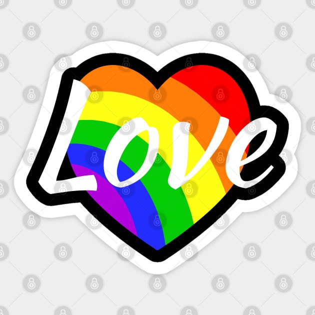 Gay lgbt Rainbow Love - Love - Sticker | TeePublic