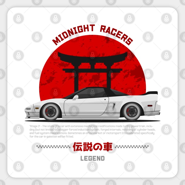 Midnight Racer White NSX JDM - Nsx - Sticker | TeePublic