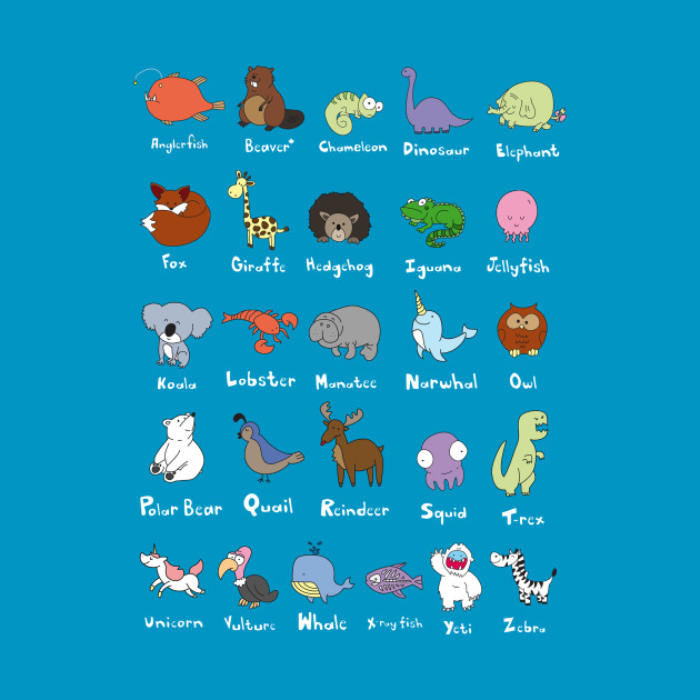 Animal Alphabet - Animals - T-Shirt | TeePublic