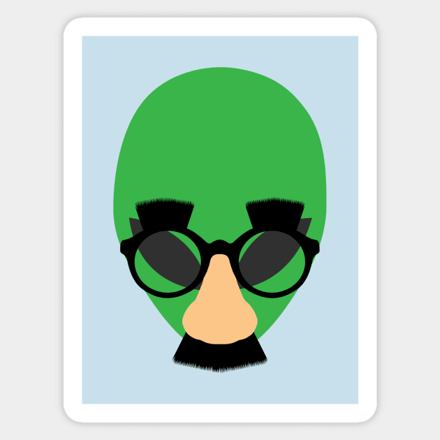 Alien in Disguise - Little Green Men - Sticker | TeePublic