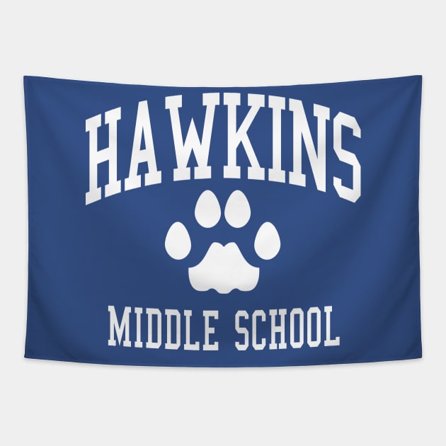 Hawkins Middle School Stranger things - Stranger Things - Tapestry ...