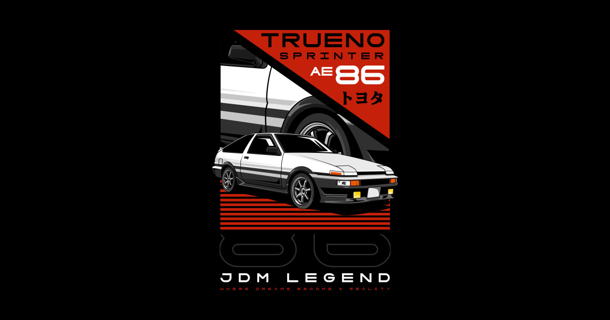 Trueno AE86 JDM Car - Trueno Ae86 Jdm Car - Sticker | TeePublic