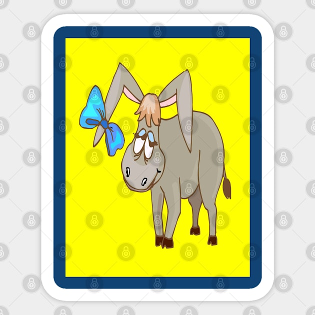 Donkey Comic Abstract Whimsical Psychedelic Print - Donkey Print ...