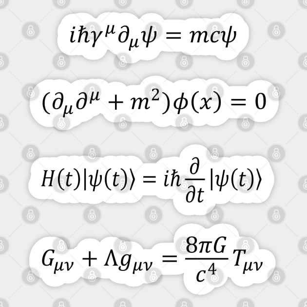 Theoretical Physics Equations - Physics - Sticker | TeePublic