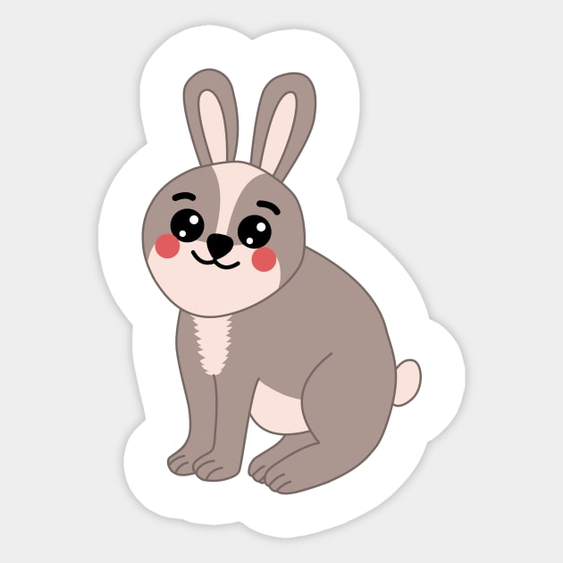 Cute Kawaii Bunny Rabbit - Bunny - Sticker | TeePublic