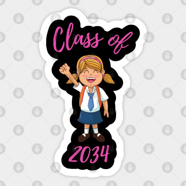 Class of 2034 - Preschool, Kindergarden girls - Class Of 2034 - Sticker ...