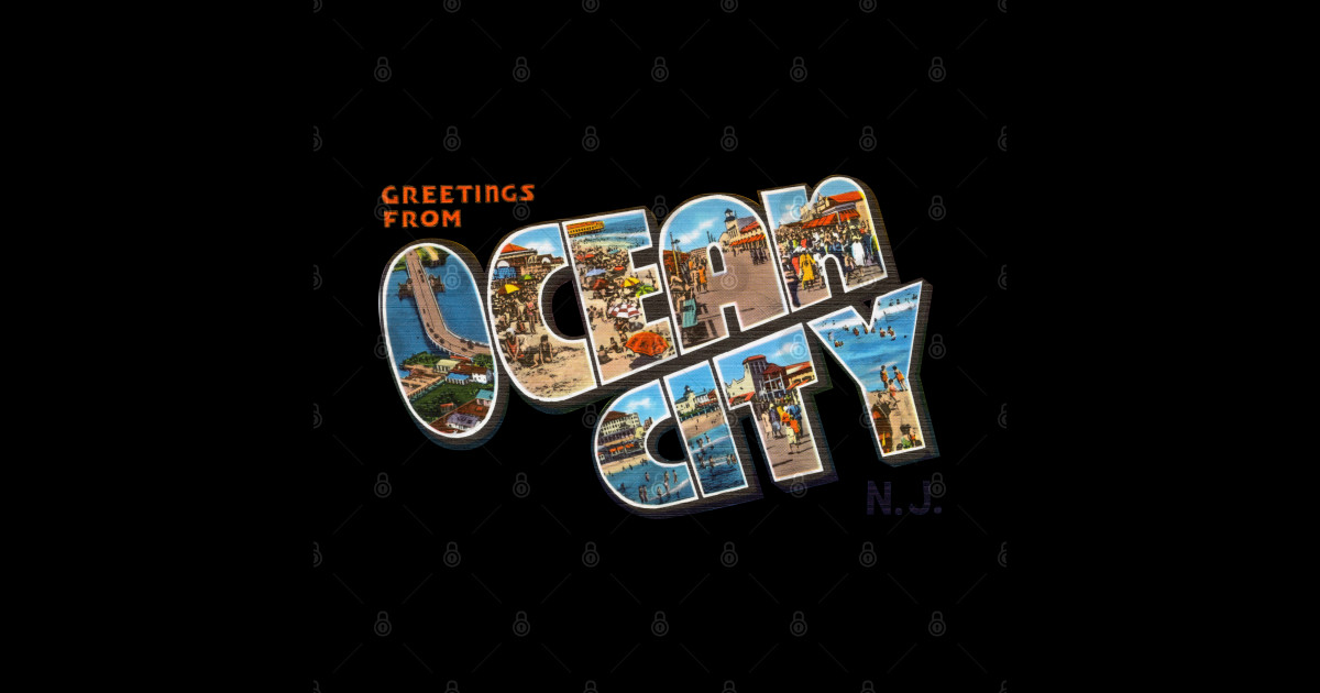 Greetings from Ocean City - Ocean City New Jersey - Sticker | TeePublic