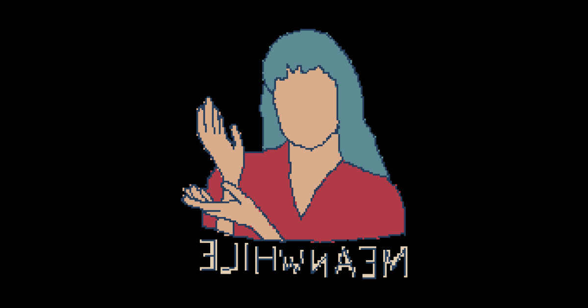 Meanwhile Pixel Art - Woman - Sticker | TeePublic