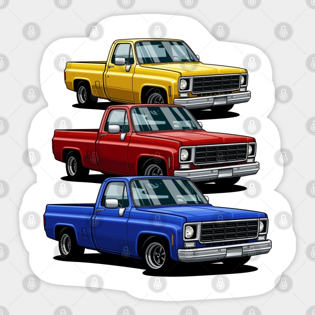 Chevy C10 Pickup truck - Chevy - Sticker | TeePublic