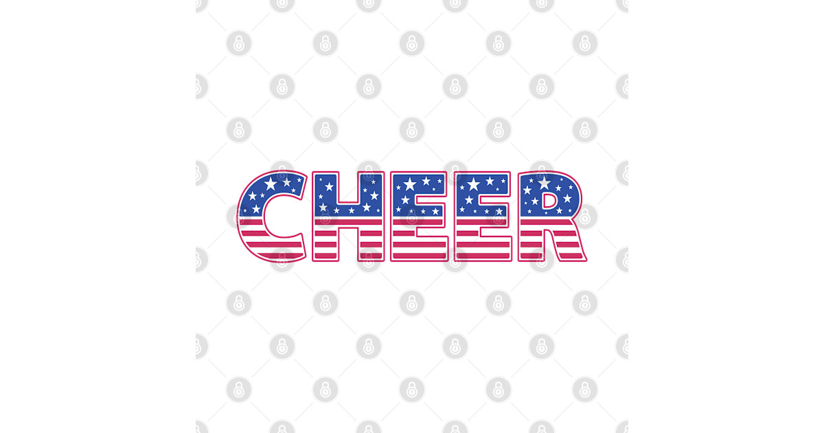 Cheer American Star And Stripe - Cheers - T-Shirt | TeePublic