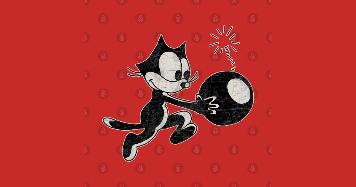 Felix The Cat with Bomb - Felix The Cat - T-Shirt | TeePublic