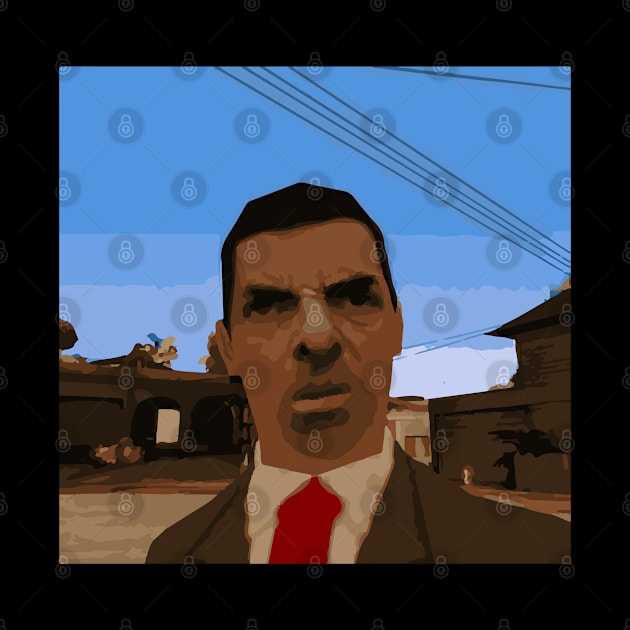 MR BEAN AS CJ SAN ANDREAS MEME FUNNY FACE - Meme - Pin | TeePublic