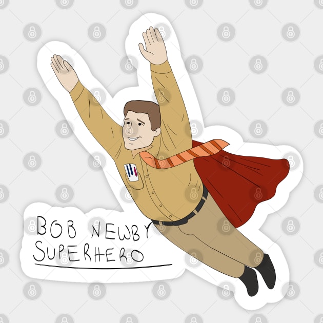 Bob Newby Superhero - Stranger Things - Sticker | TeePublic