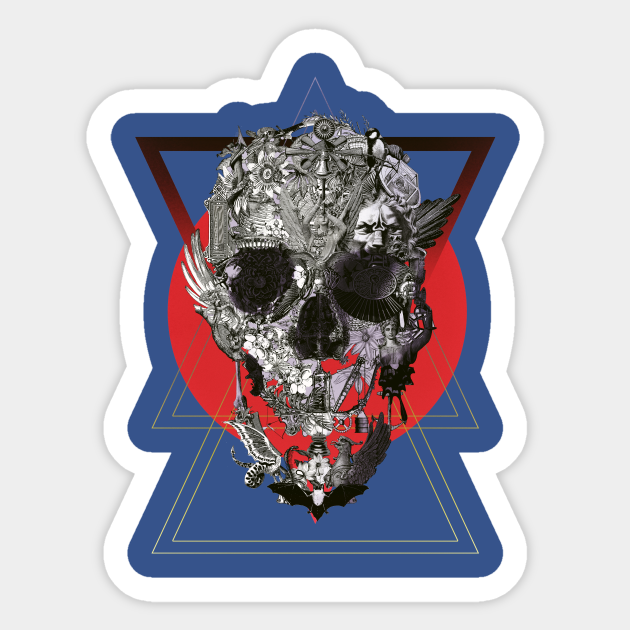 Triangle Skull - Skull - Sticker | TeePublic