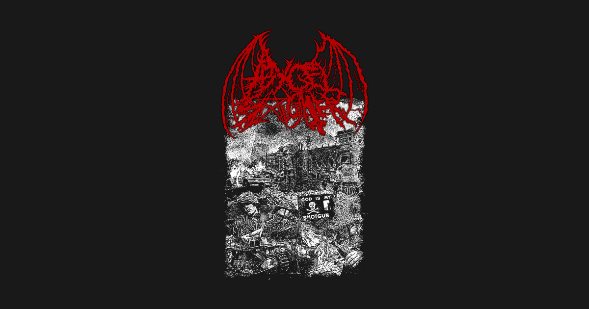 Angel Slaughter God is My Shotgun - Death Metal Band - T-Shirt | TeePublic