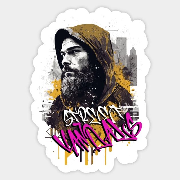 Street Art Vandals Graffiti Hooded - Graffiti - Sticker | TeePublic