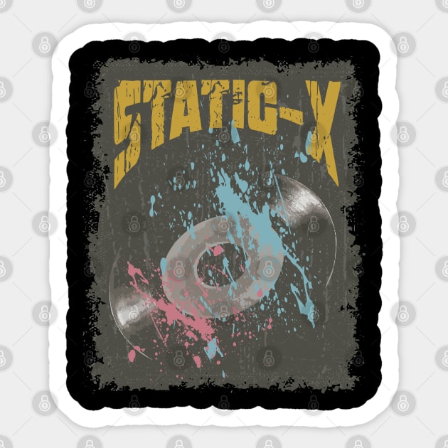 Static-X Vintage Vynil - Musician - Sticker | TeePublic