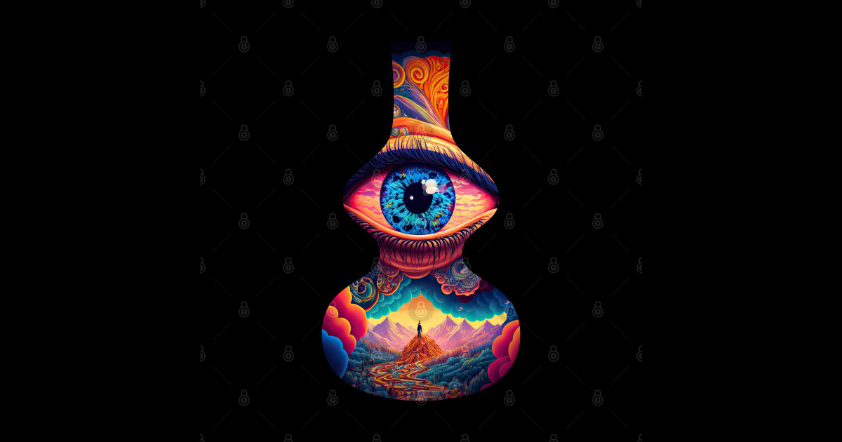 Psychedelic all seeing eye v1 bottle - Psychedelic Saga - Posters and ...