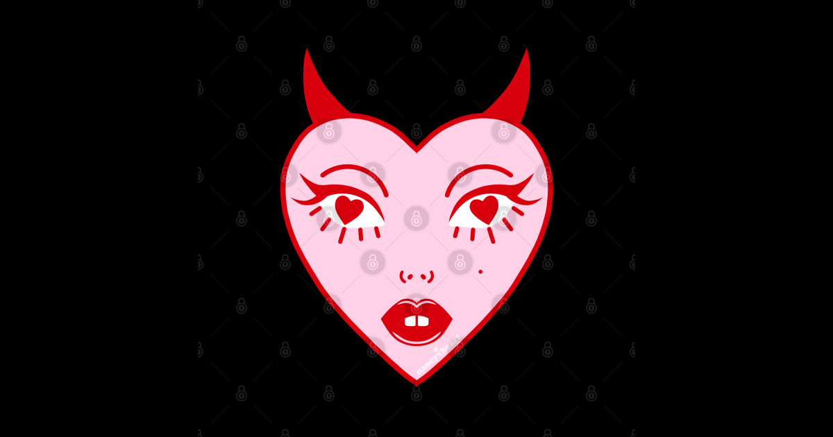 Diabla Face - Devil - Sticker | TeePublic