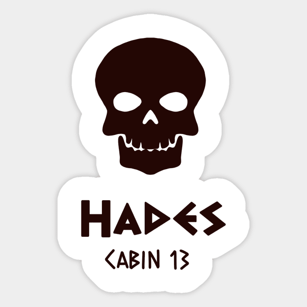 Hades symbol cabin 13 - Percy Jackson - Sticker | TeePublic