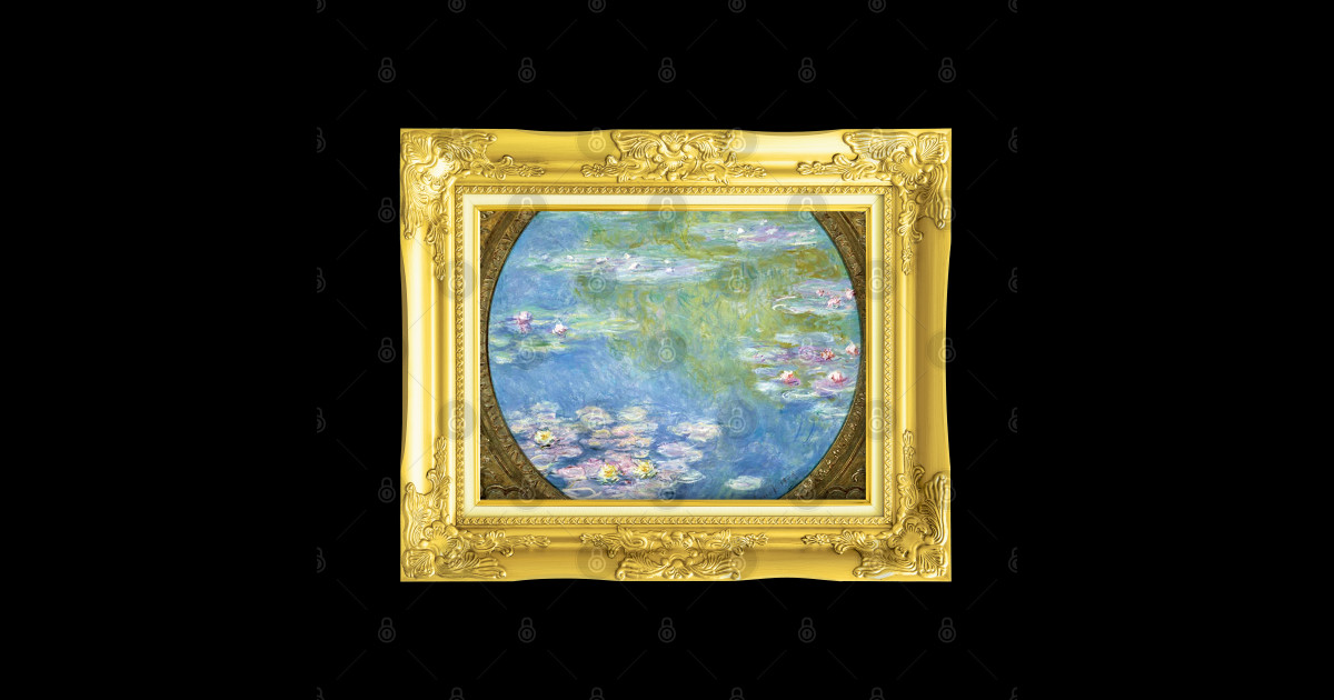 MONET - Claude Monet's Water Lilies (1908) by Claude Monet GOLD FRAME ...